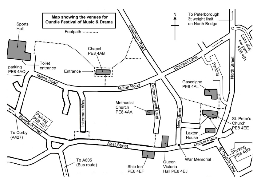 Info for Visitors to Oundle Festival of Music & Drama